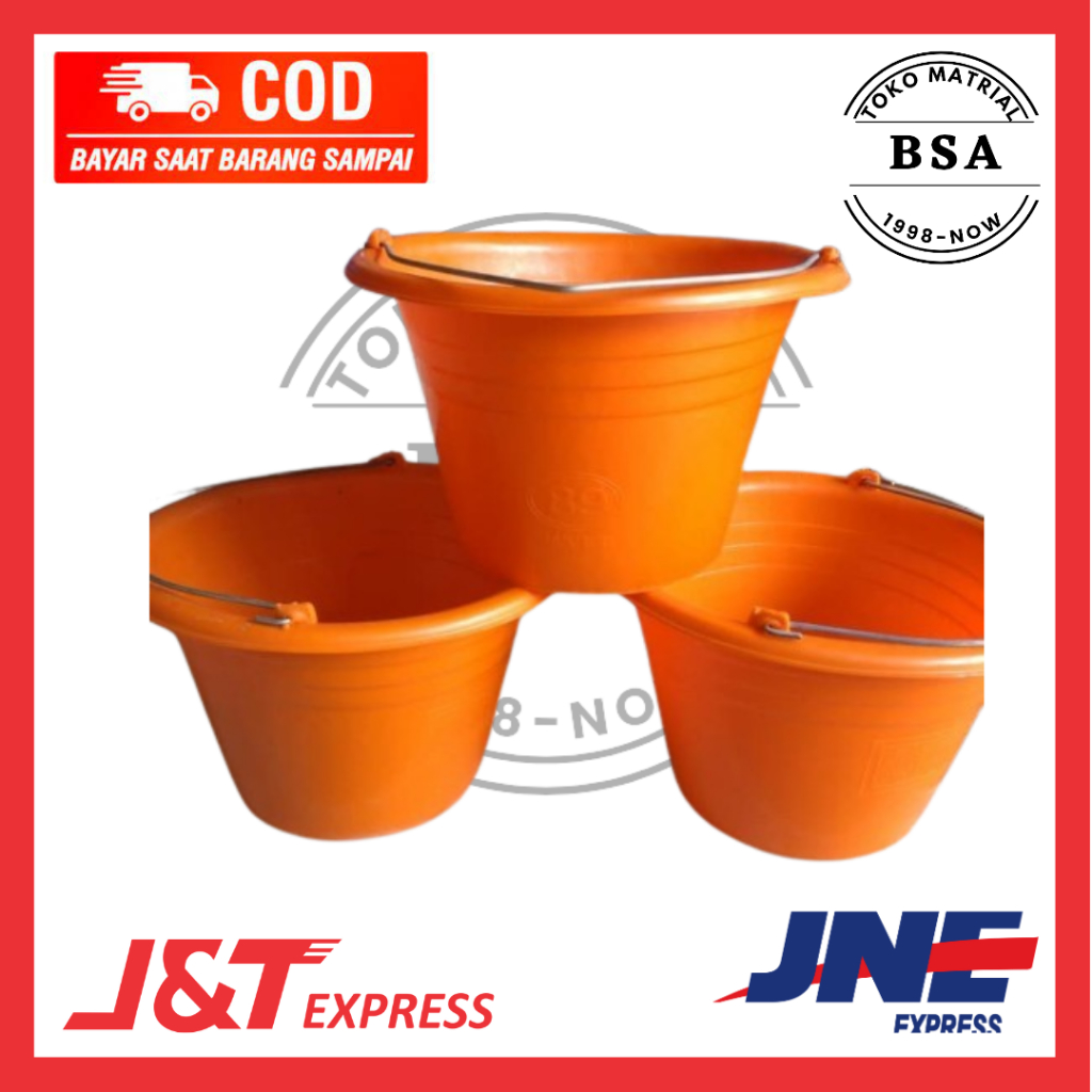 Jual Ember Cor Orange Kecil Besar 14" 18 Inch TEBAL | Shopee Indonesia