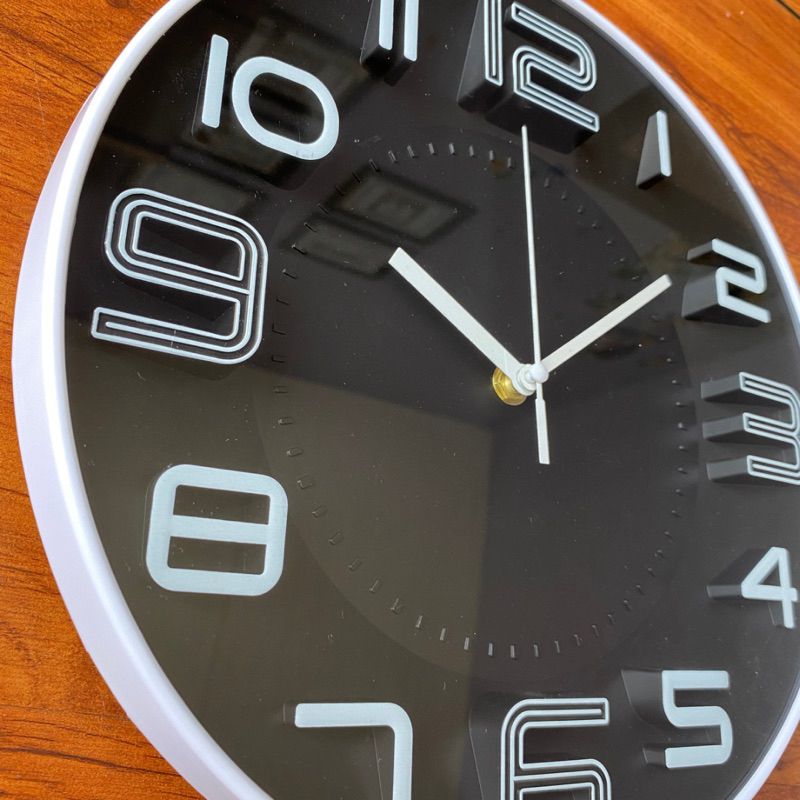 Jual Jam Dinding Bulat Angka Timbul 9688 Elegan/Jam Dinding Minimalis ...