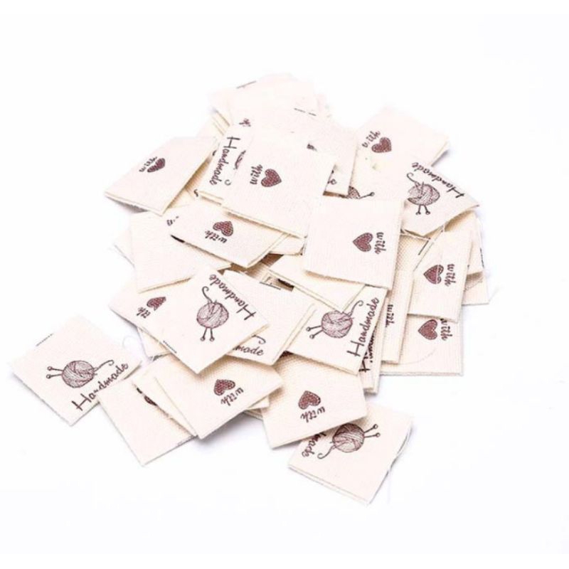 Jual Label Jahit katun Ball of Yarn Handmade (10pcs) | Shopee Indonesia