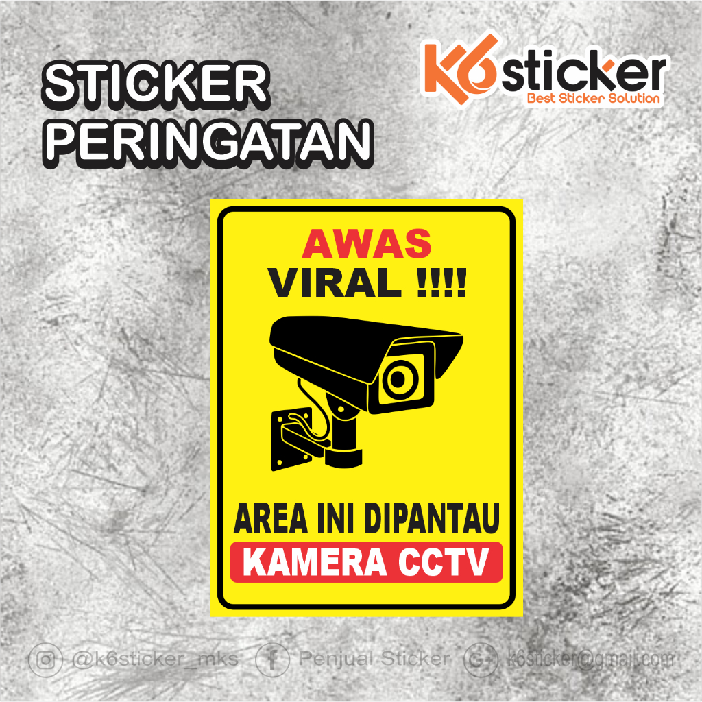 Jual STIKER CCTV /STICKER CCTV WATERPROOF | Shopee Indonesia