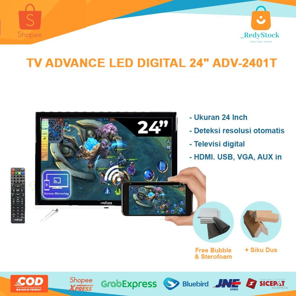 Jual TV ADVANCE LED DIGITAL 24" ADV-2401 TV LED DIGITAL ADVANCE 24 INCH ...