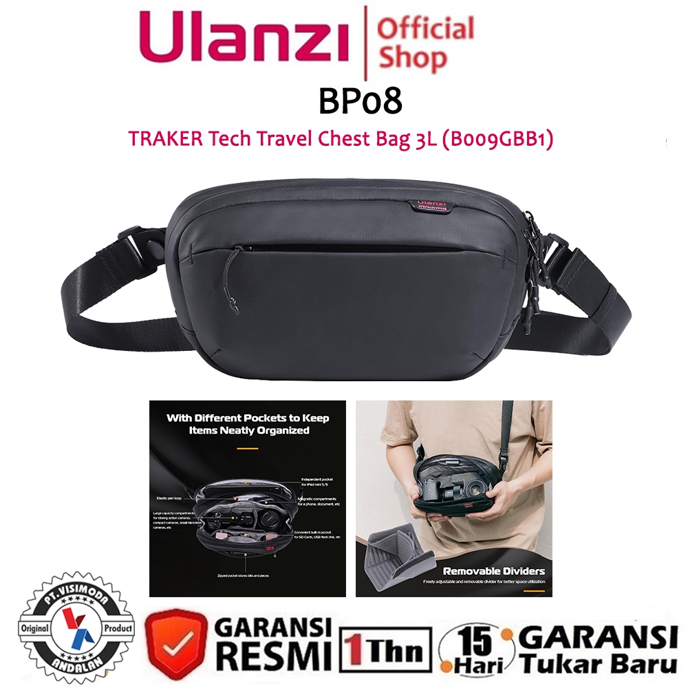 Jual Ulanzi BP08 3L Traker Travel Chest Bag Sling Bag (B009GBB1) | Shopee Indonesia