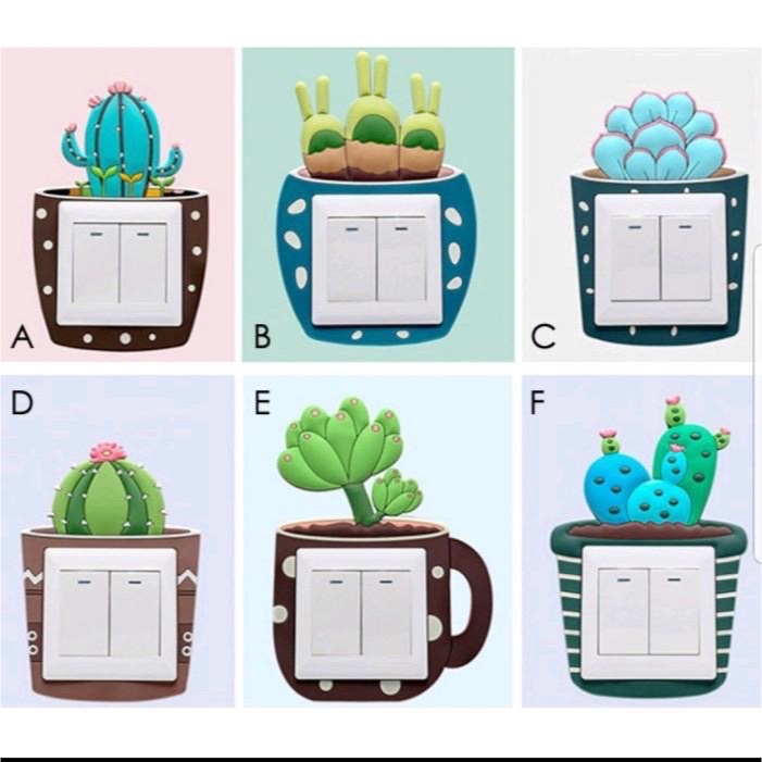 Jual Stiker Timbul Saklar Lampu Dinding ON OFF 3D Stop Kontak Sticker ...