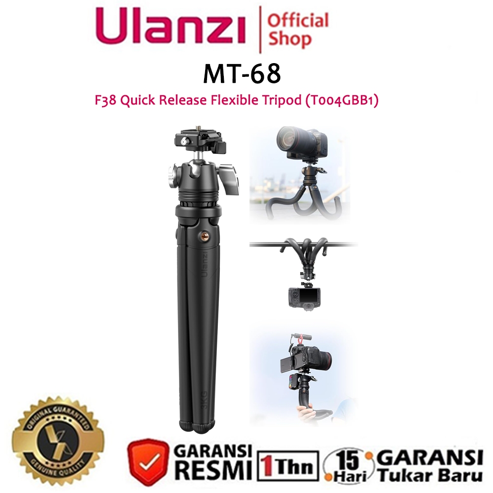 Jual Ulanzi MT-68 F38 Quick Release Flexible Tripod (T004GBB1) | Shopee Indonesia