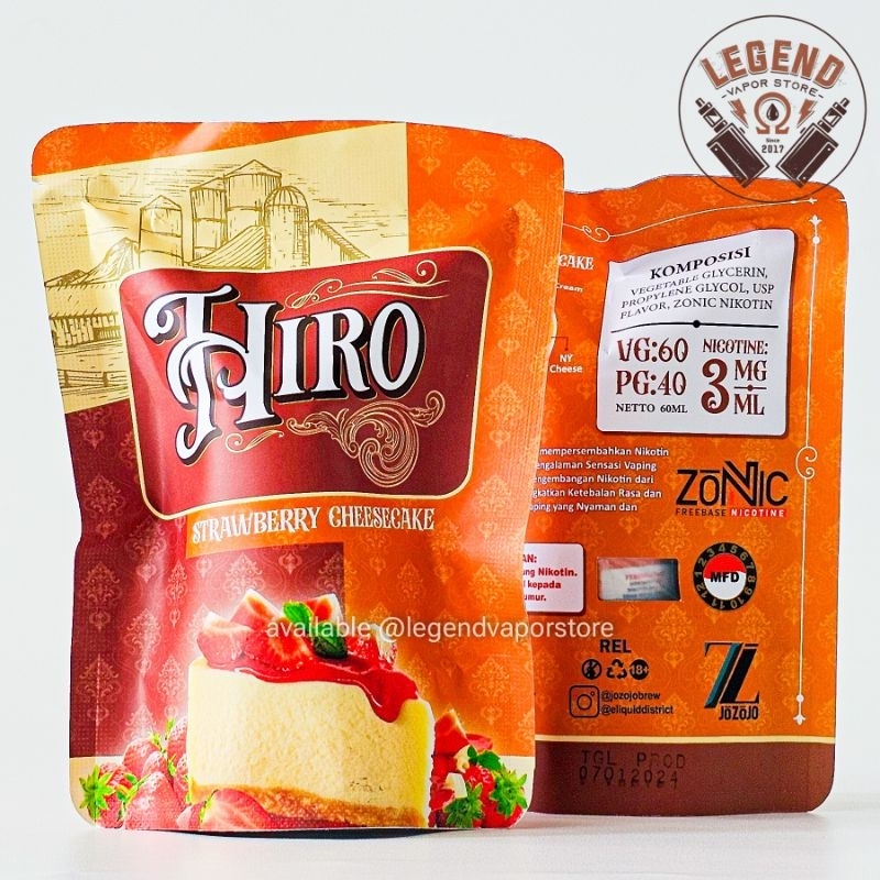 Jual FREEBASE - LIQUID HIRO Strawberry Cheesecake 60ML 3MG 6MG ...