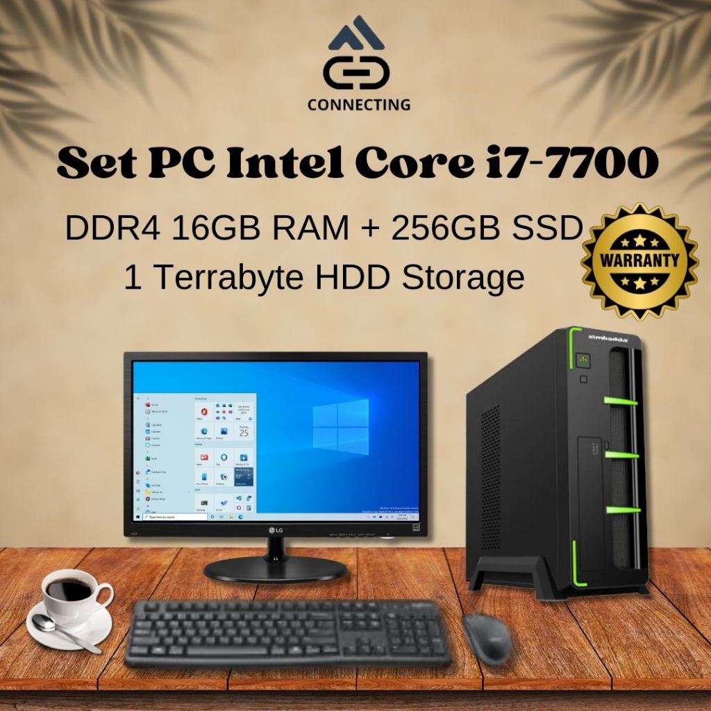 Jual Set PC Slim Intel Core i7-7700 Gen-7 DDR4 SSD Rakitan Office ...