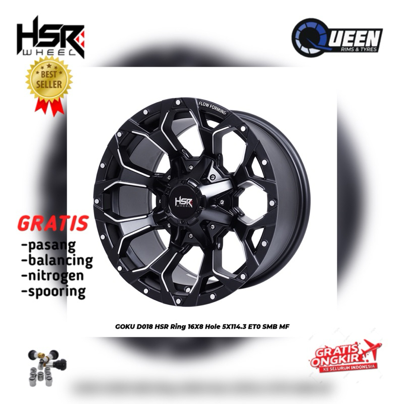 Jual VELG RACING R16 PCD 5x114,3 HSR GOKU untuk mobil innova, luxio ...
