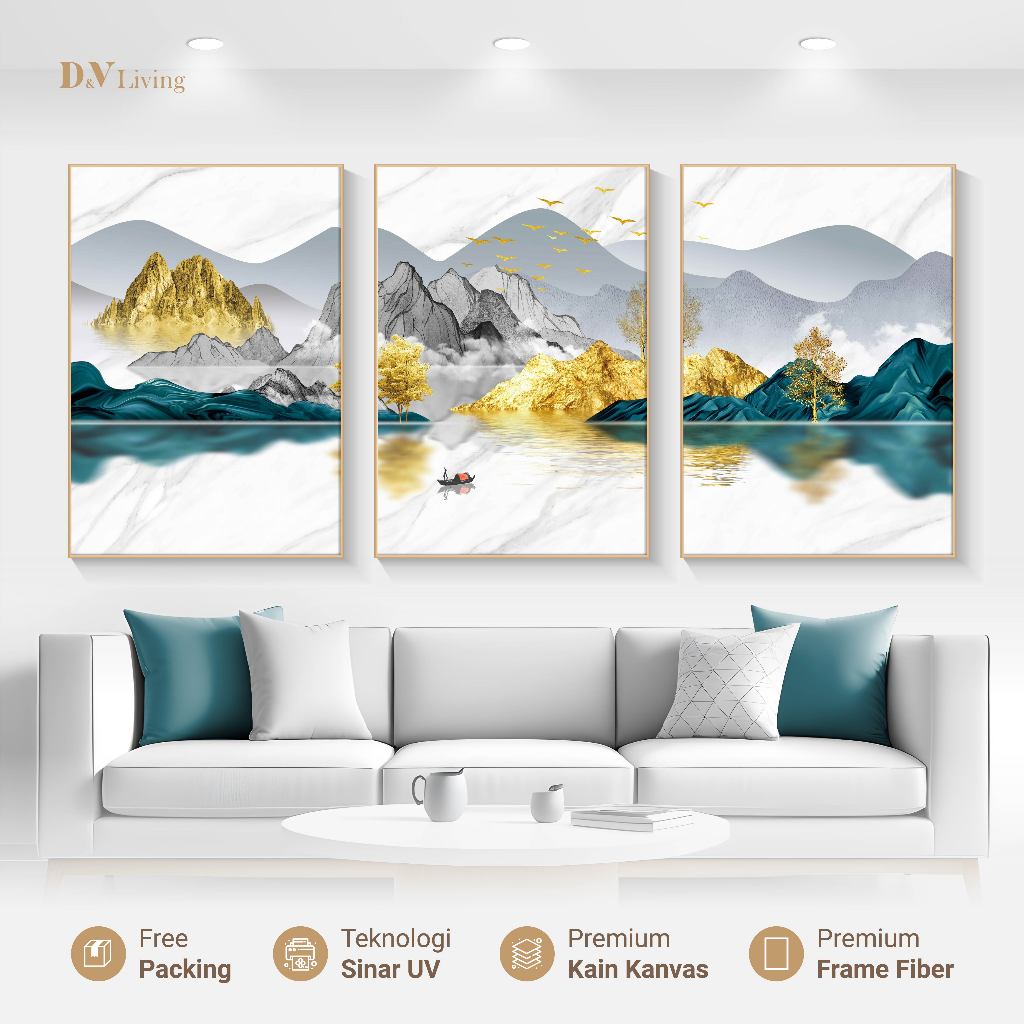 Jual DVLIVING Hiasan Dinding Ruang Tamu Minimalis 80x57cm&40x57cm ...