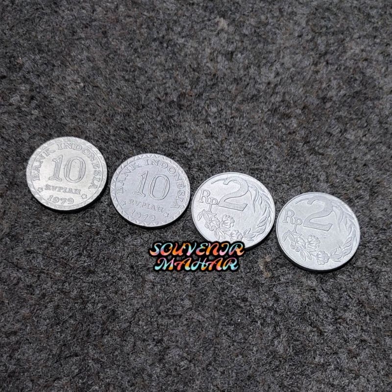 Jual Paket koin 24 rupiah bahan mahar nikah seserahan unik dan antik dengan nominal 10 dan 2 ...