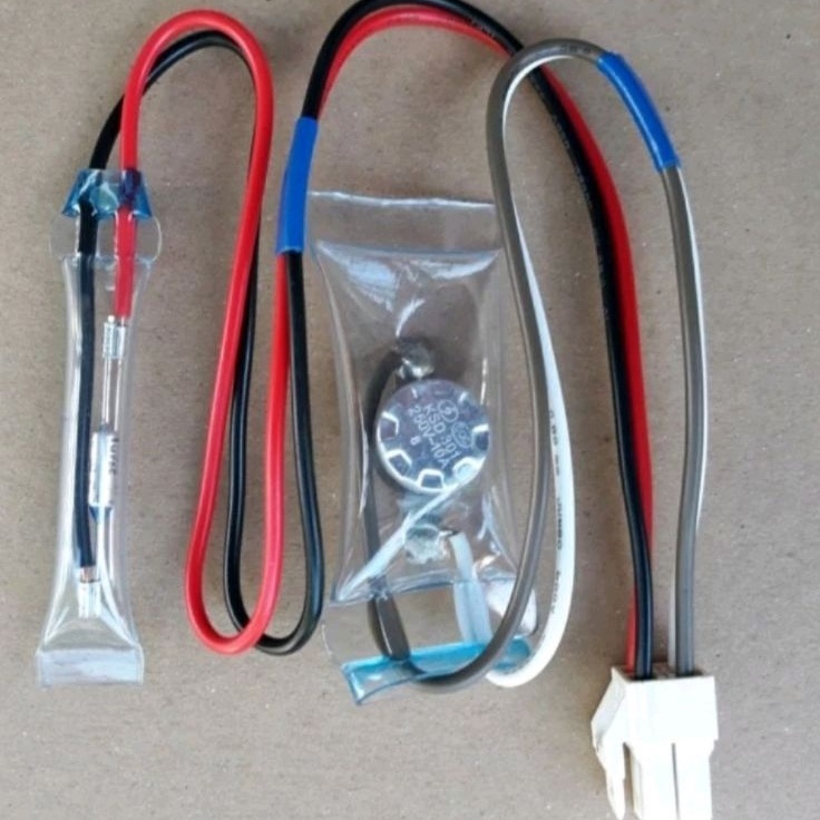 Jual qc Sensor Defrost Bimetal Kulkas Sanyo AQua 2 Pintu Original Ready ...