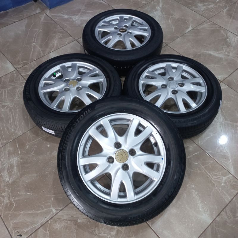 Jual VELG MOBIL BEKAS OEM HONDA BRIO RING 14 LUBANG BAUT 4X100 + BAN SECOND | Shopee Indonesia