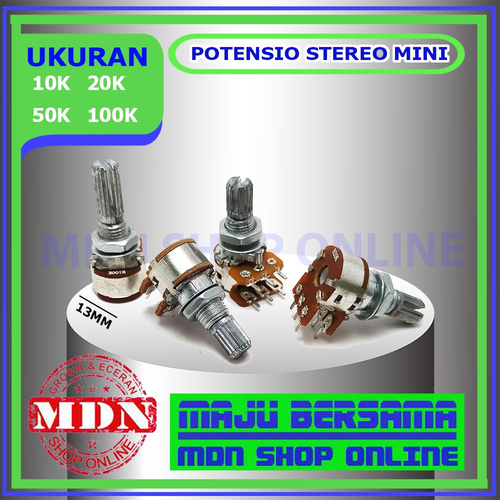 Jual Potensio Mini 10k 20k 50k 100k stereo Bagus | Shopee Indonesia