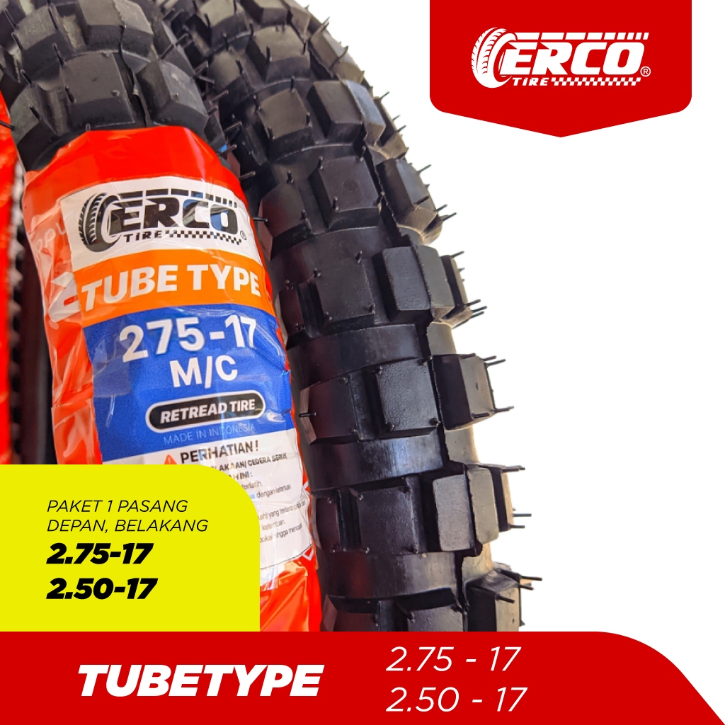 Jual Paket Ban TRAIL, 250 -17 & 275 -17, Depan & Belakang, Tubetype ...