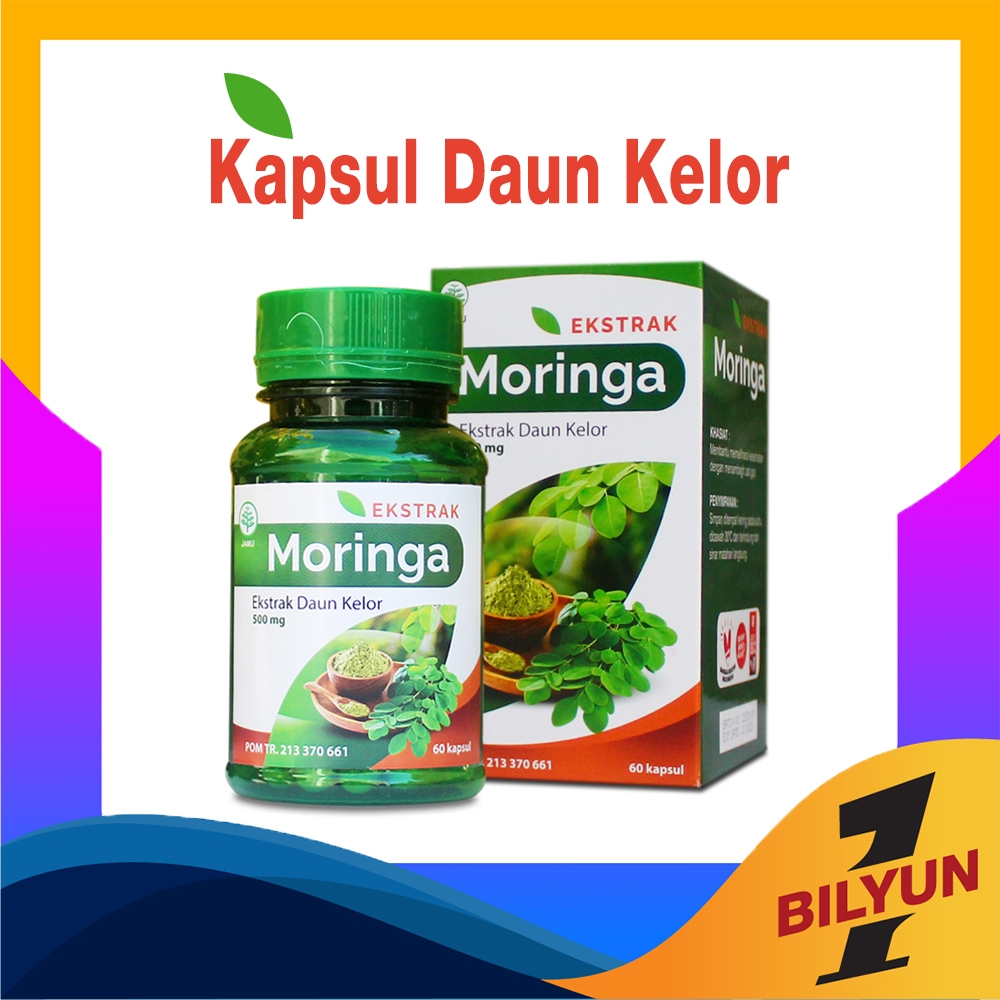 Jual Kapsul Daun Kelor Kapsul Herbal Moringa Original Obat Pelancar Asi ...