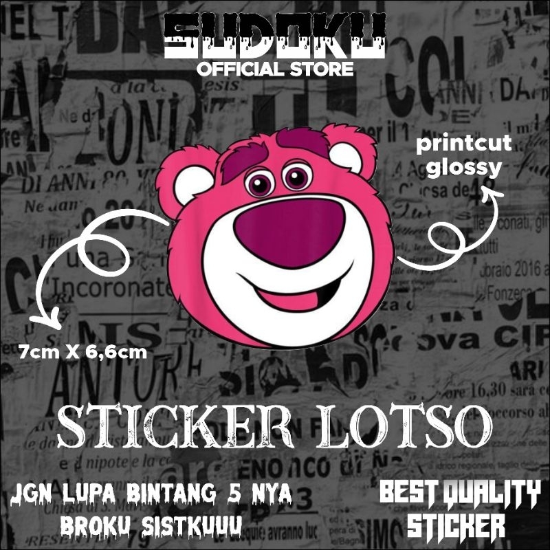 Jual STICKER STIKER PRINTING LOTSO KARTUN TOY STORY|STICKER KARTUN ...