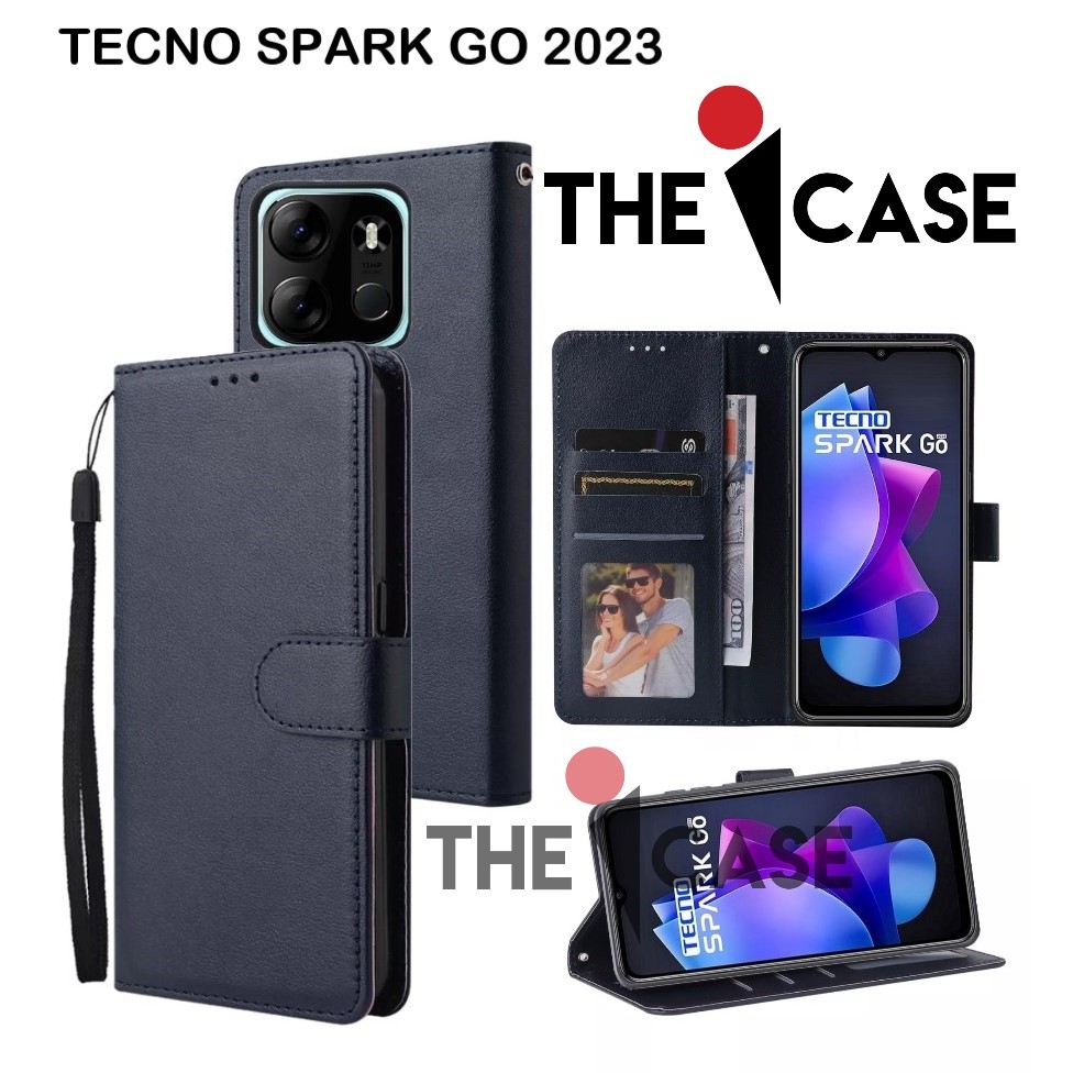 Jual Casing TECNO SPARK GO 2023 model flip buka tutup case kulit ada ...