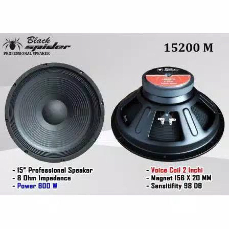 Jual SPEAKER BLACK SPIDER 15 INCH BLACK SPIDER 15200 M KOMPONEN BLACKSPIDER 15200M BLACK SPIDER ...