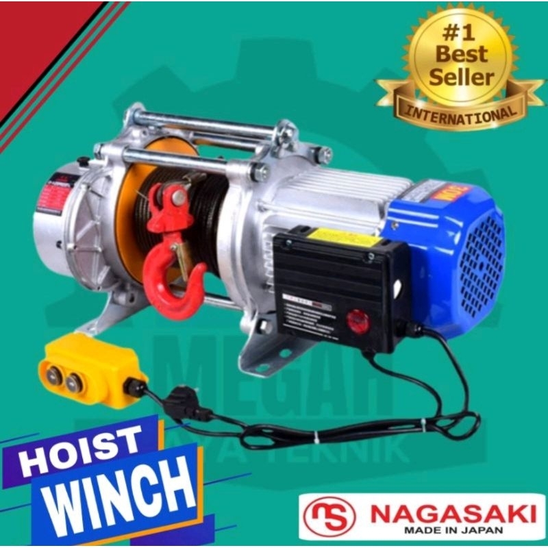 Jual MINI ELECTRIC HOIST WINCH 1200 KG X 30 METER (1PHASE) NAGASAKI ...