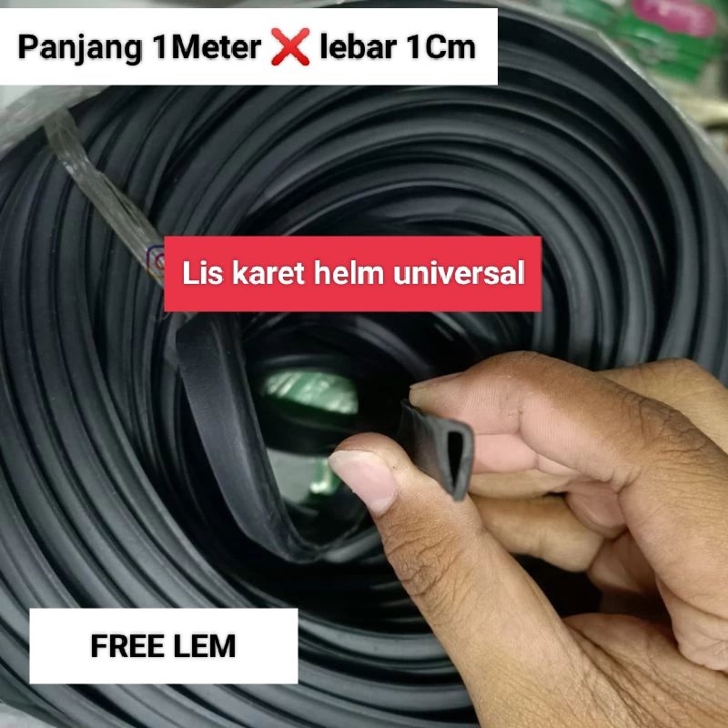 Jual Lis karet helm untuk semua helm half face cx22 ink/kyt/nhk/bogo ...
