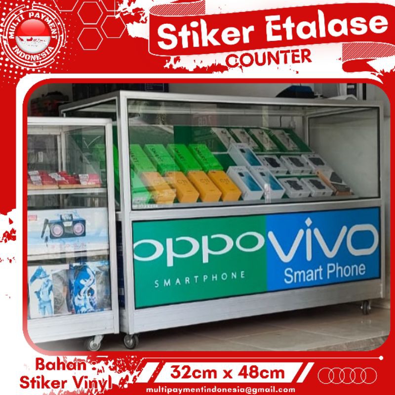 Jual STIKER VINYL BAWAH ETALASE KONTER HP | Shopee Indonesia