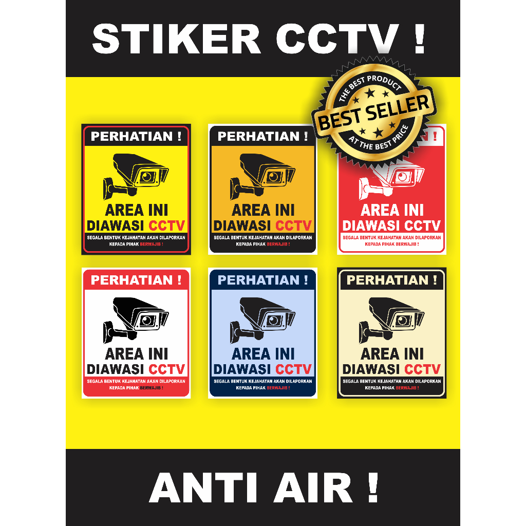 Jual STIKER CCTV | STIKER PENGAWAS | STIKER CCTV TAHAN AIR | Shopee ...