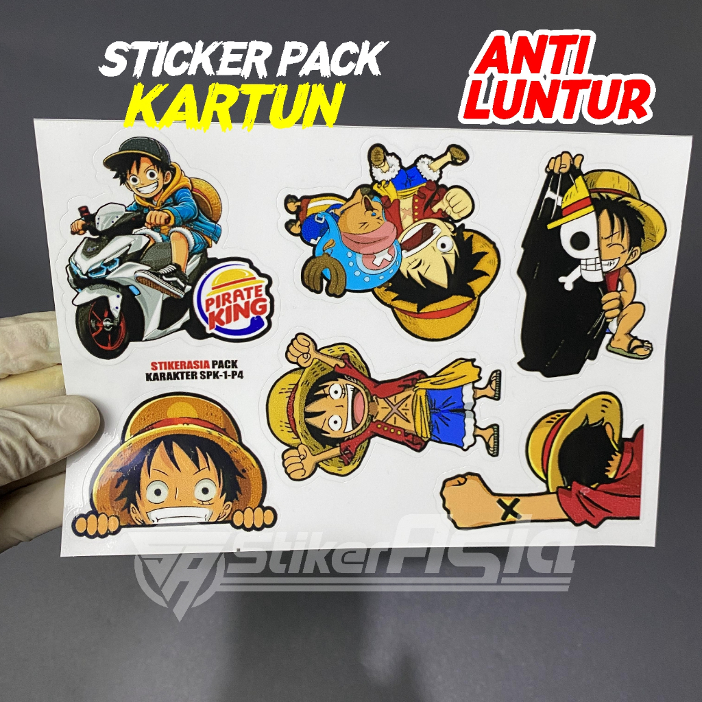 Jual STIKER PACK KARTUN SPK-1-P4 STICKERASIA Sticker LUFFY Monkey D ...