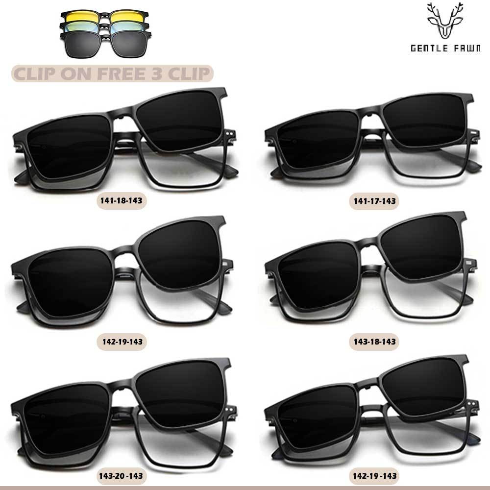 Jual Gentle Fawn Kacamata Polarized Clip On Free 3 Clip Lensa Polarized ...