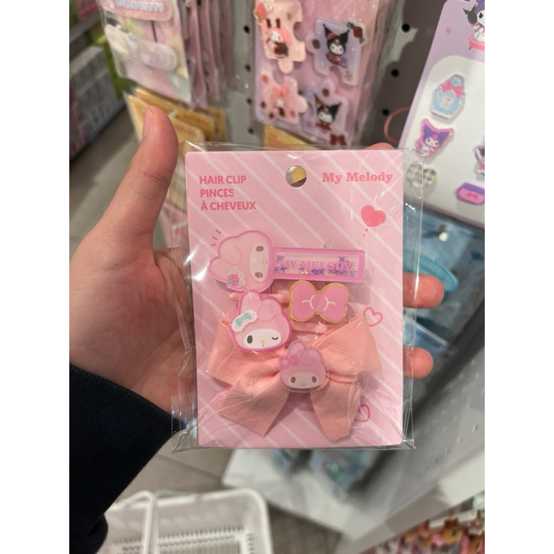 Jual MINISO X SANRIO characters hair accesories clip with bow jepit ...