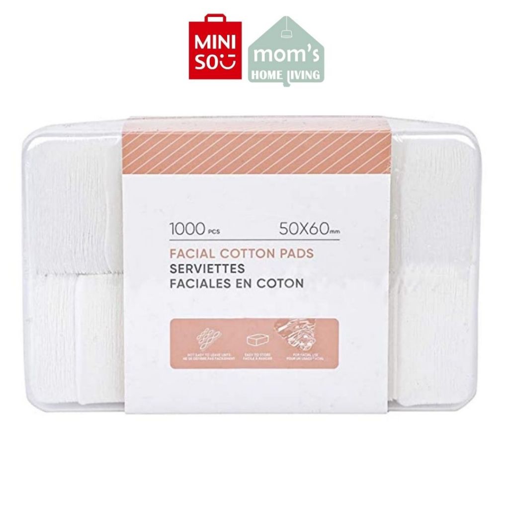 Jual [MINISO] Facial Cotton Pads Kapas 1000pcs 400=75 Tipis Kapas ...