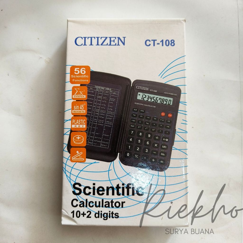 Jual Kalkulator Ilmiah Citizen CT 108 Scientific Calculator Alat Hitung ...