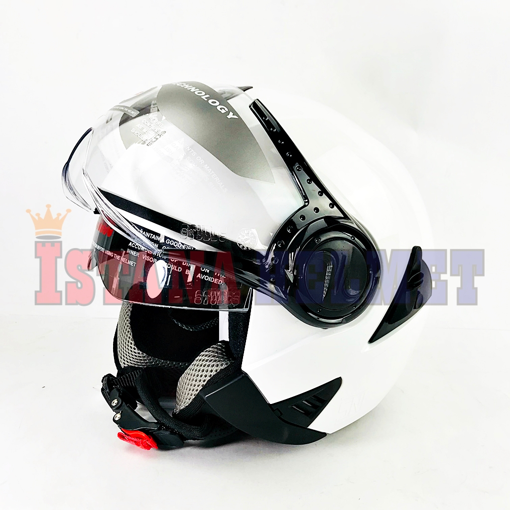 Jual HELM STUDDS DOWNTOWN OPEN FACE WHITE ORIGINAL | Shopee Indonesia