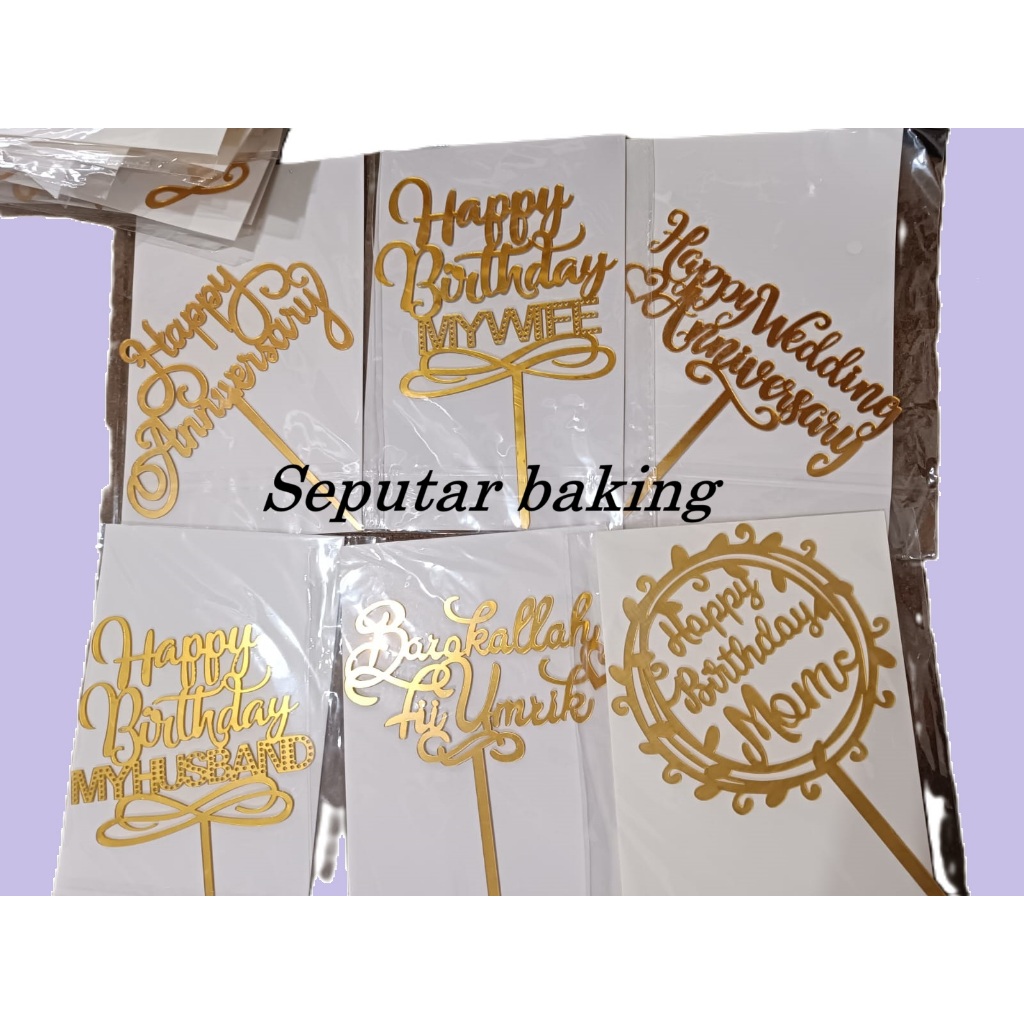 Jual Topper Anniversary / HBD mom / HBD Wife | Shopee Indonesia