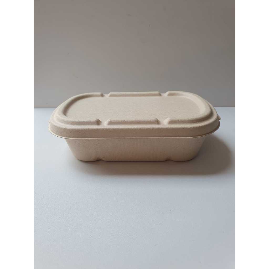 Jual SUGARCANE BOX + LID BAGASSE 700 ML OVAL DIJUAL PC | Shopee Indonesia