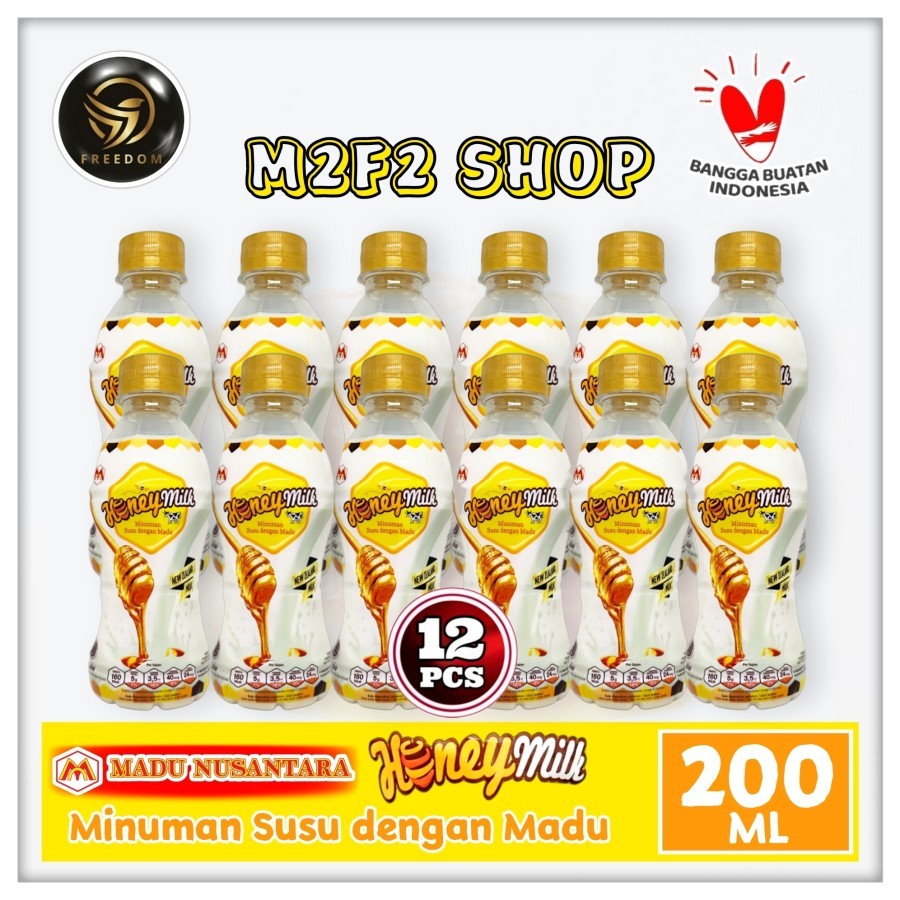 Jual Honey Milk Minuman Susu Madu Nusantara Botol Pet - 200 ml (Kemasan ...