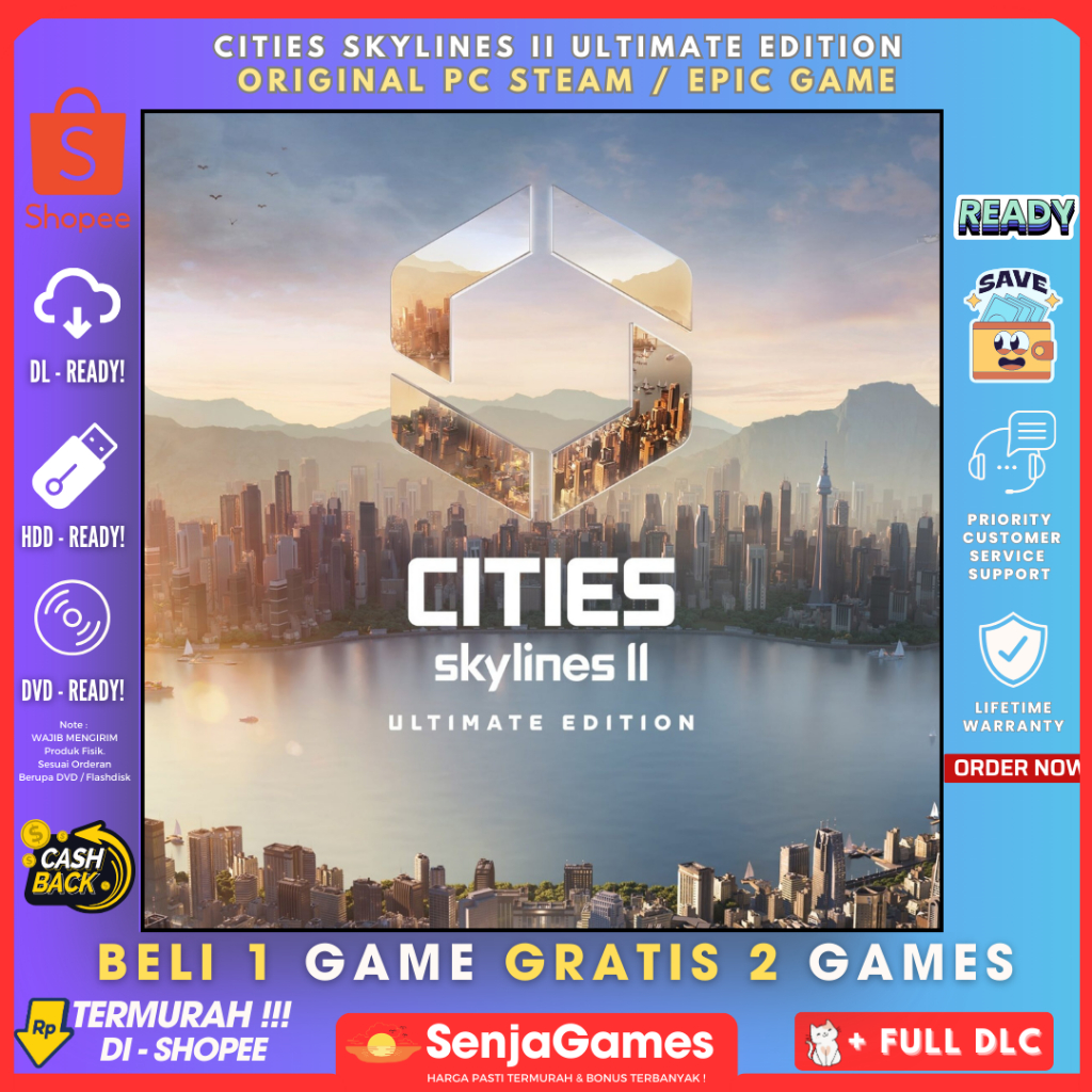 Jual CITIES SKYLINES 2 / CITIES SKYLINES II ULTIMATE EDITION ORIGINAL STEAM PC GAMES TERMURAH ...