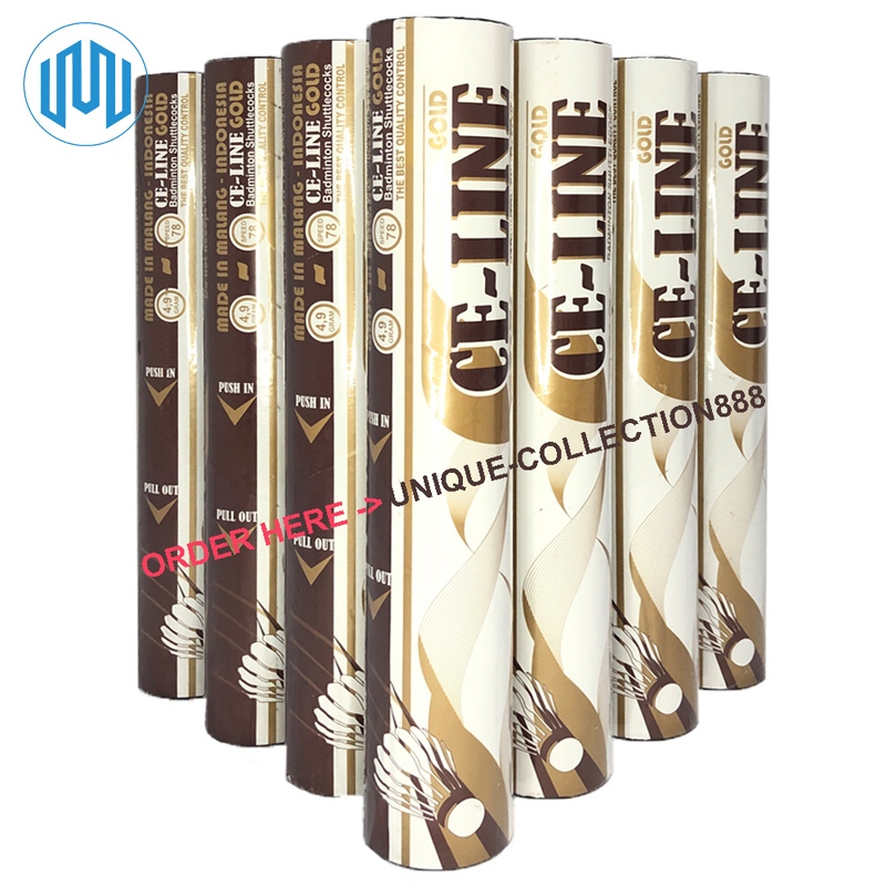Jual Shuttlecock CE-LINE CELINE Gold Kok Badminton Premium ORIGINAL ...