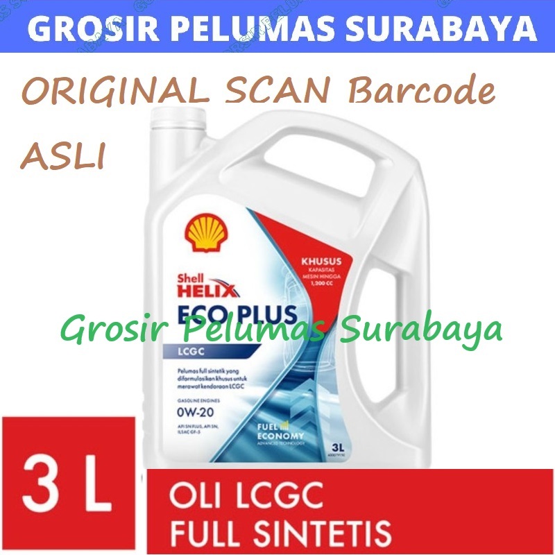 Jual ORIGINAL Barcode Scan Full Syn Shell Helix ECO PLUS 0w20 0w-20 0w ...
