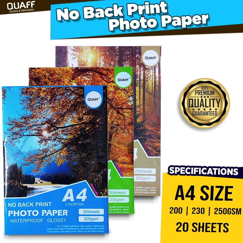 Jual QUAFF Tree Tipe Kertas Foto No Back Printing 3R 4R 5R A4 Ukuran ...