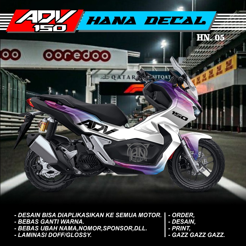 Jual decal sticker honda adv 150 dekal stiker striping adv full body ...