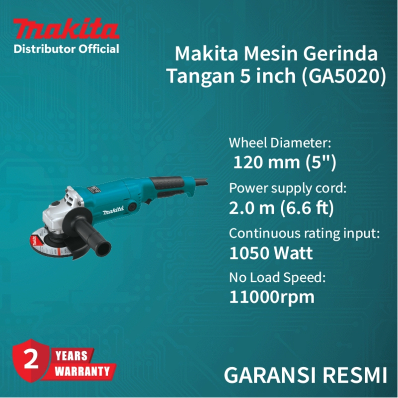 Jual Makita GA5020 - Mesin Gerinda Tangan Makita 5 inch GA 5020 ...