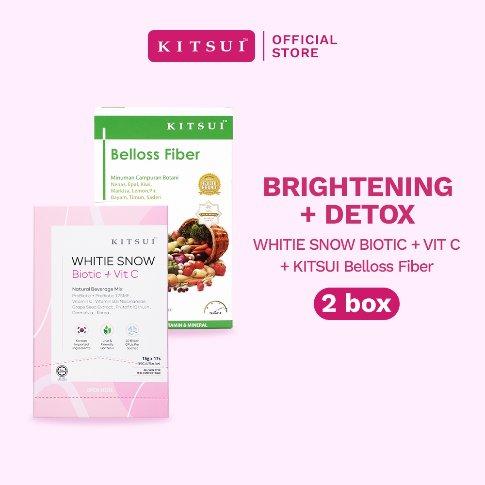 Jual Paket Bundle - WHITIE SNOW BIOTIC + VIT C + KITSUI Belloss Fiber ...