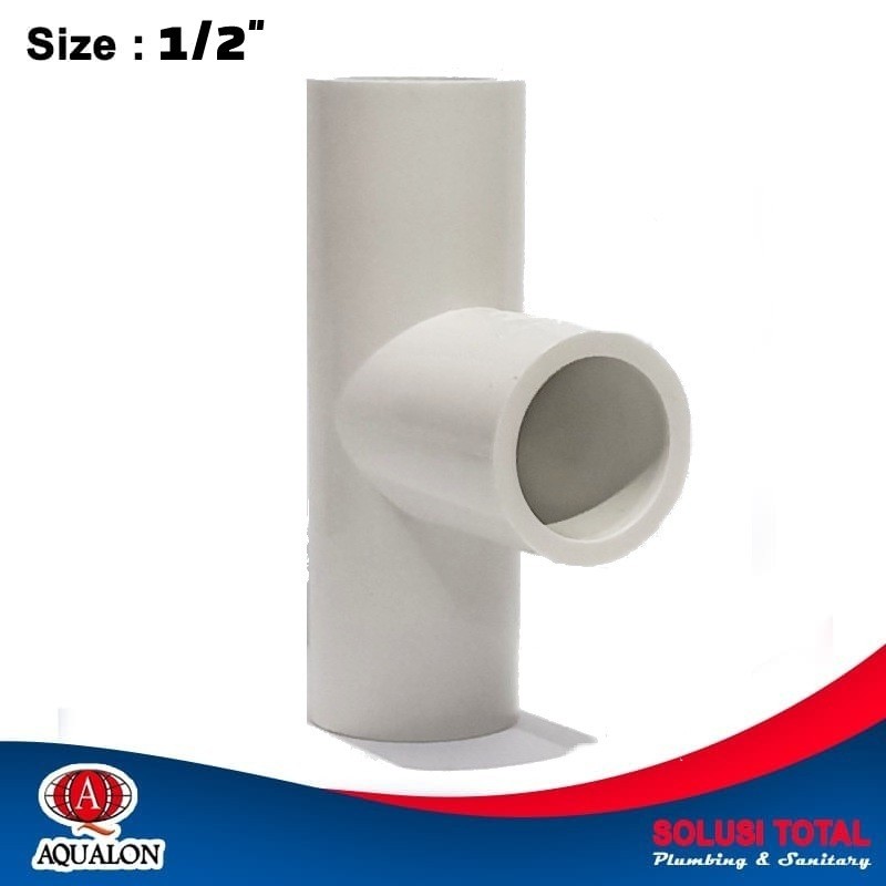 Jual Tee PVC AW 1/2" AQUALON Tee 1/2 Inch Putih | Shopee Indonesia