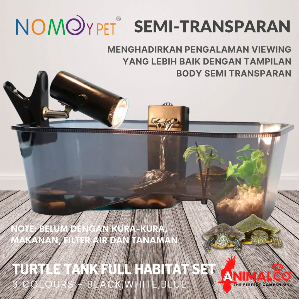 Jual TANK TURTLE M AQUARIUM EMBER KANDANG VIVARIUM AKUARIUM FILTER RUMAH BAK TEMPAT BASKING KURA ...