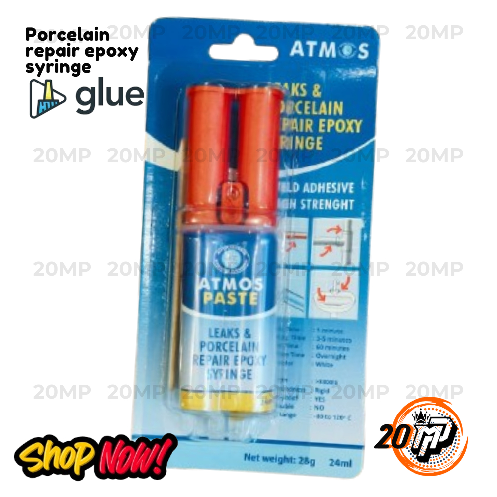 Jual Lem Epoxy Paste Leaks Porcelain Repair Epoxy Syringe 28Gr ATMOS ...