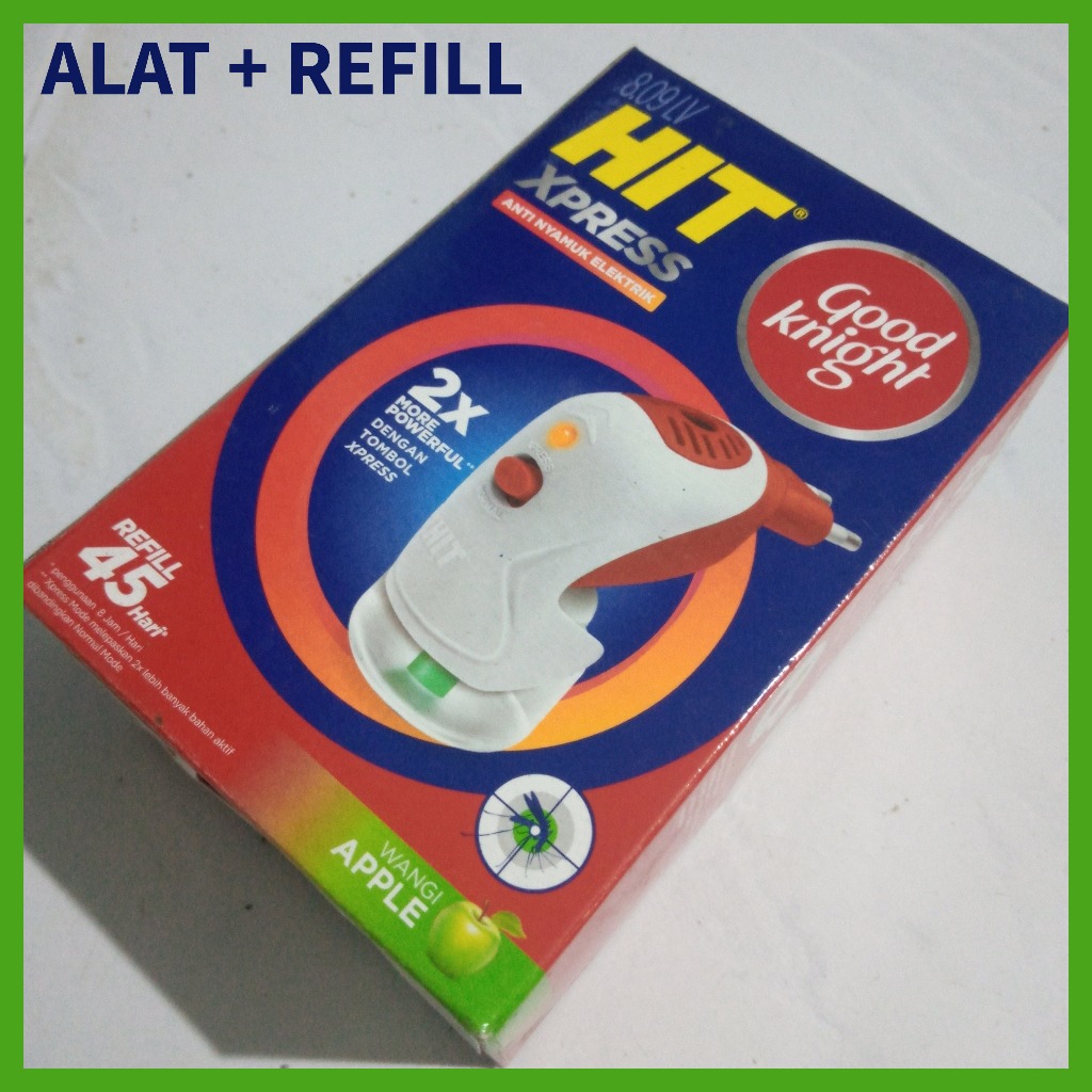 Jual [Alat + Refill] Hit Xpress Good Knight anti nyamuk Aroma Apple ...