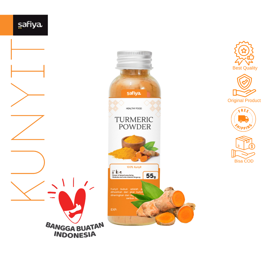 Jual Safiya Kunyit Bubuk 55 Gram Rempah Bumbu Dapur | Shopee Indonesia