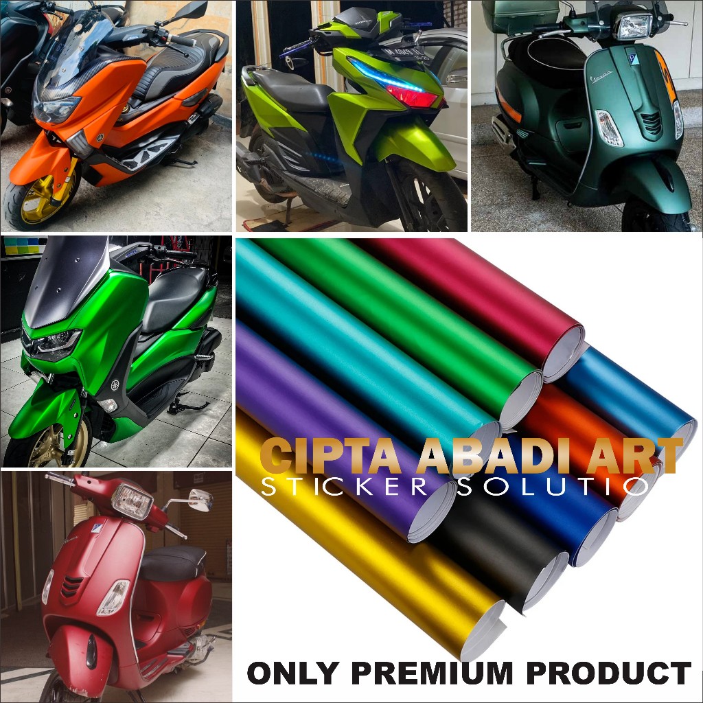 Jual Stiker Skotlet Dop Satin Matt Chrome Sticker Decal Vinyl Wrap Body ...