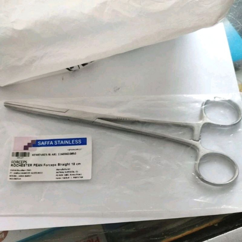 Jual Gunting Operasi Klem Pean Lurus/Bengkok 18cm | Shopee Indonesia