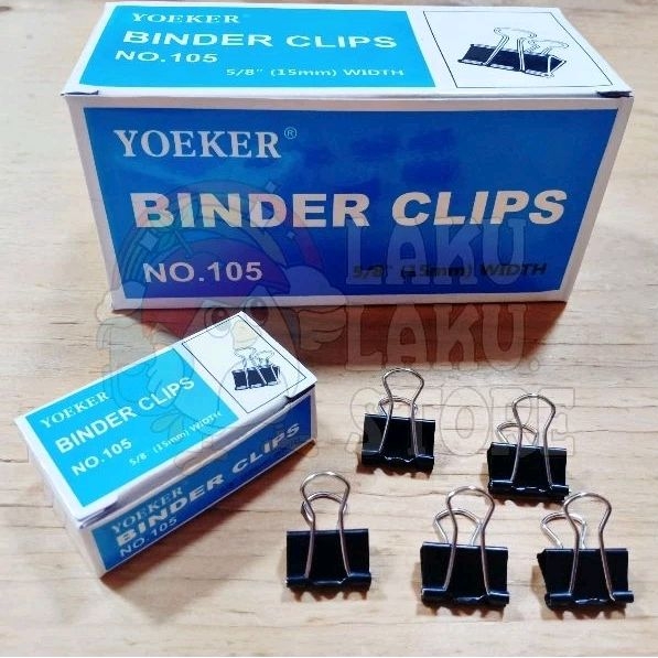 Jual [1PAK=12PC] BINDER CLIP 105/ BINDER CLIP/ BC 105/ PENJEPIT KERTAS ...
