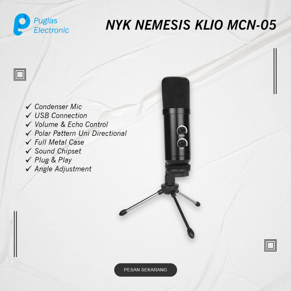 Jual Microphone NYK Nemesis MCN-05 Klio Mic Condenser USB PC Laptop ...